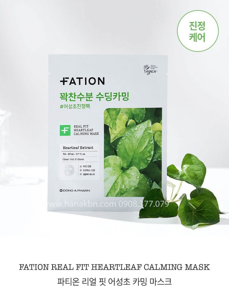 Mặt nạ FATION REAL FIT HEARTLEAF CALMING MASK Hàn Quốc - HanaKBN